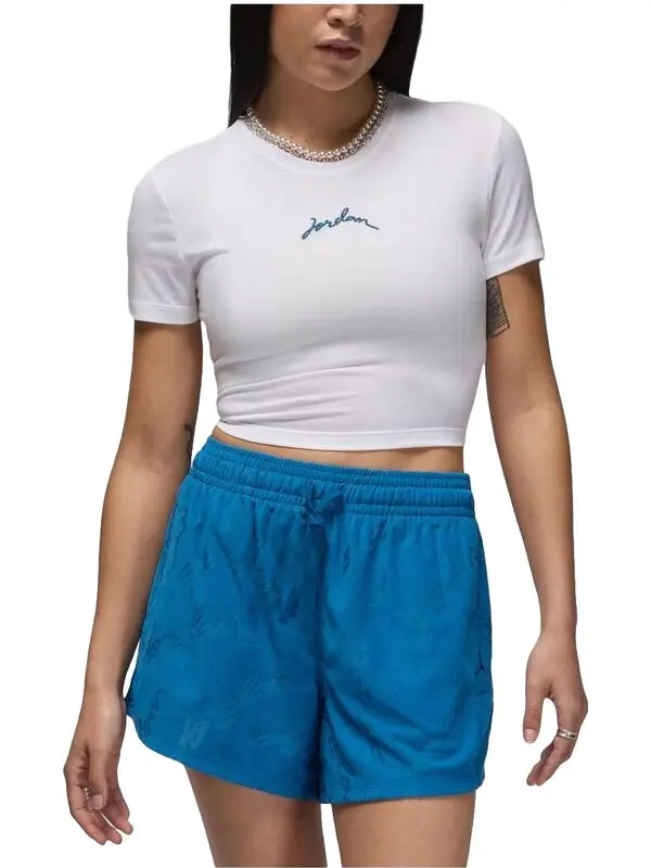 JORDAN Air Graphic Slim Fit Crop T-shirt - White