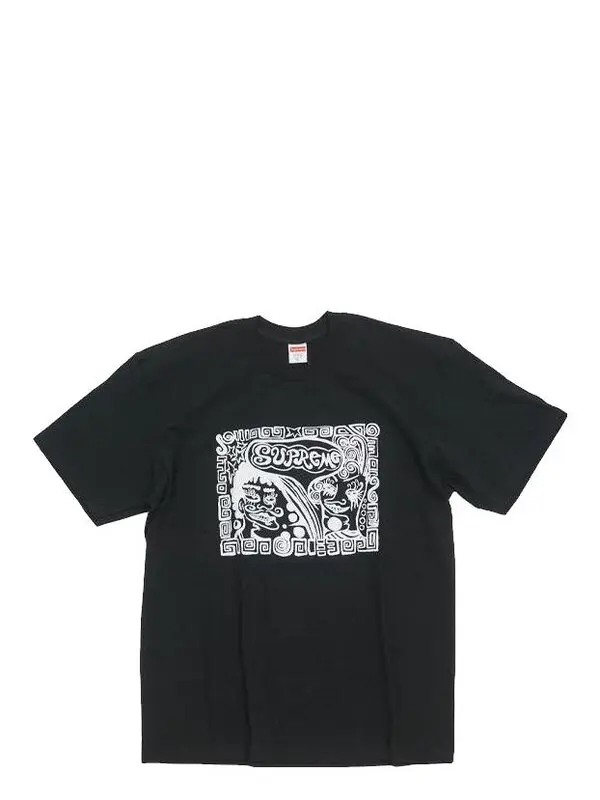 Supreme Fw18 Faces Tee Abstract Human Face Short Sleeve - Black