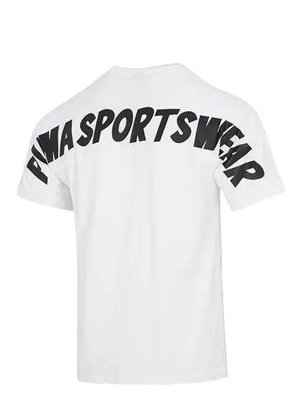 PUMA Slogan Sportswear Tee 'white - White/black