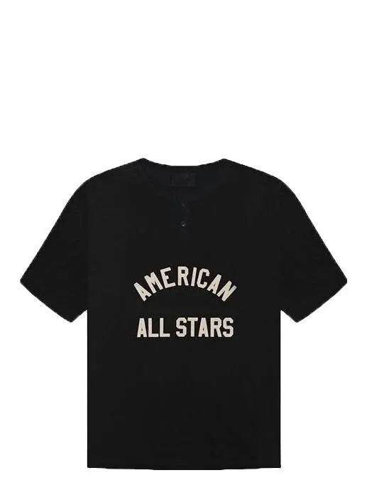 Fear Of God The Seventh Collection All Star Henley Tee - Black