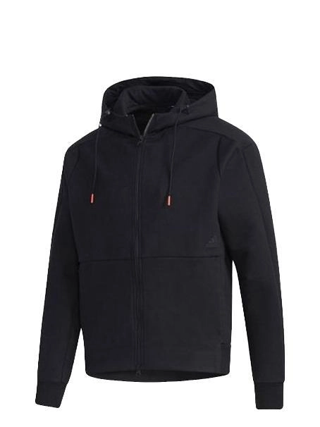 Adidas Tech Heavy Track Top Windproof Hooded Jacket - Black
