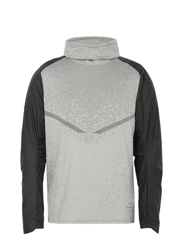 Nike Colorblock Long Sleeve High Collar T-shirt - Blackgray