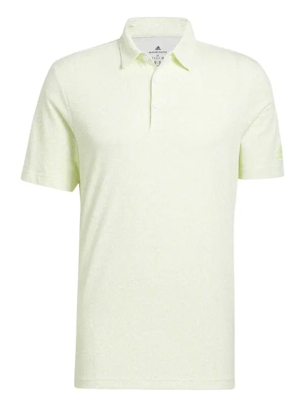 Adidas Ss22 Small Geometry Pattern Printing Short Sleeve Light Green Polo Shirt - Default Color