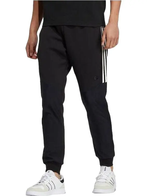 Adidas Neo Side Stripe Solid Color Bundle Feet Sports Pants/trousers/joggers Black - Multi-color