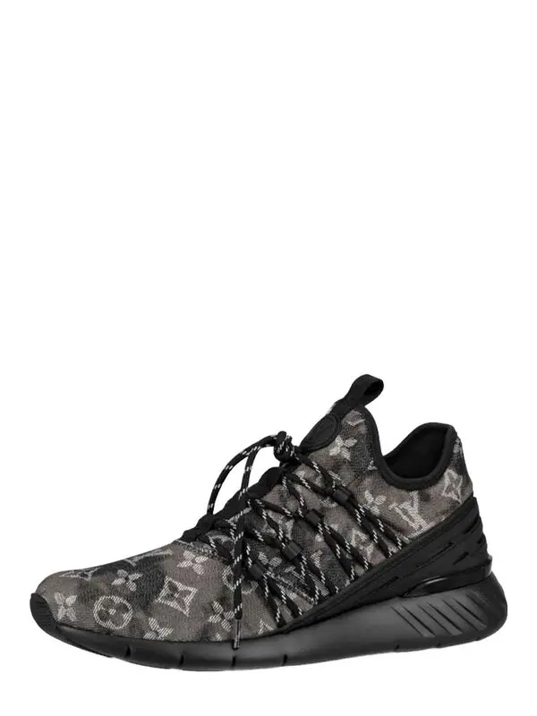 LOUIS VUITTON Fastlane Monogram Denim Sneakers - Black/grey
