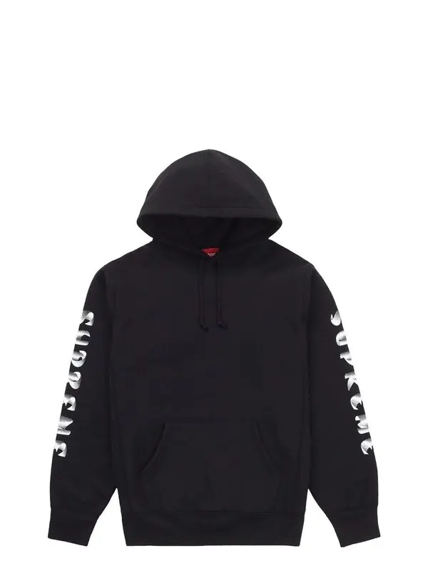 Supreme Gradient Sleeve Hooded Sweatshirt - Black