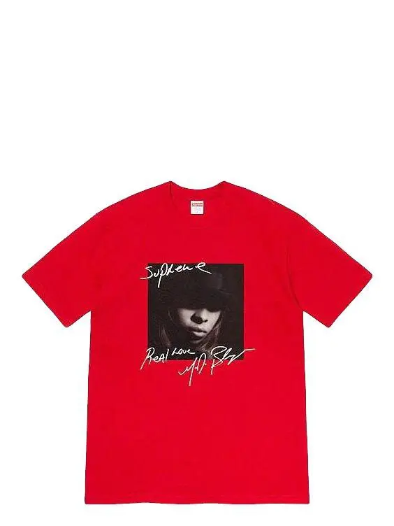 Supreme Fw19 Week 1 Mary J. Blige Tee Character Short Sleeve - Red