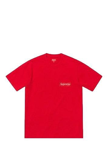 Supreme Ss19 Mesh Stripe Pocket Tee Short Sleeve - Red