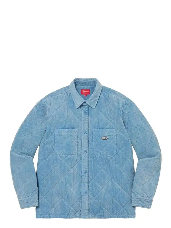 Supreme Quilted Corduroy Shirt - Teal