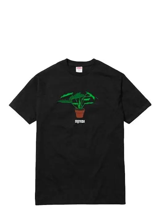 Supreme Fw17 Plant Tee Pale Bonsai Printing Short Sleeve - Black