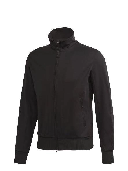 Adidas Y-3 Long Sleeve Jacket With Printing Logo And Stand Collar - Black
