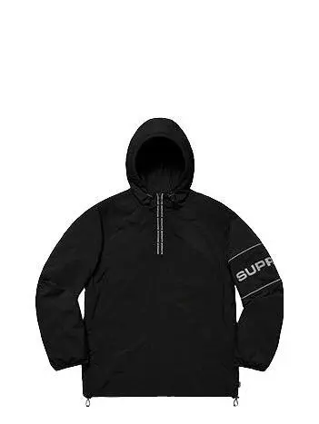 Supreme Ripstop Hooded Pullover Waterproof Interchange Jacket - Black