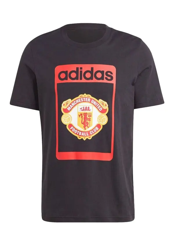 Adidas Manchester United Og Graphic T-shirt Asia Sizing 'black - Black/red