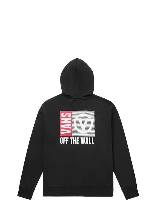 VANS Hooded Sweater With Side Zipper Detail - Black