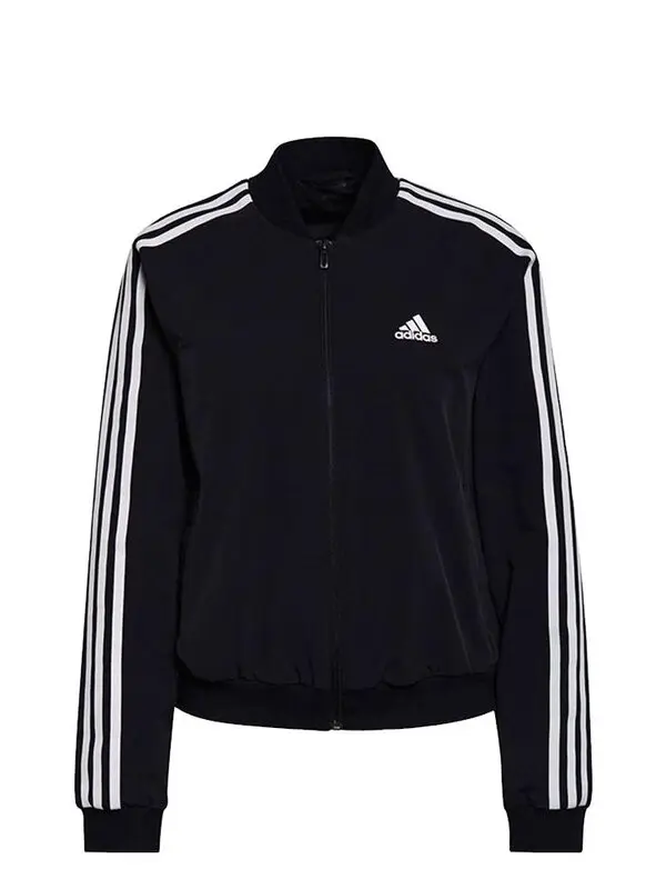 Adidas Stripe Splicing Sports Training Jacket - Black