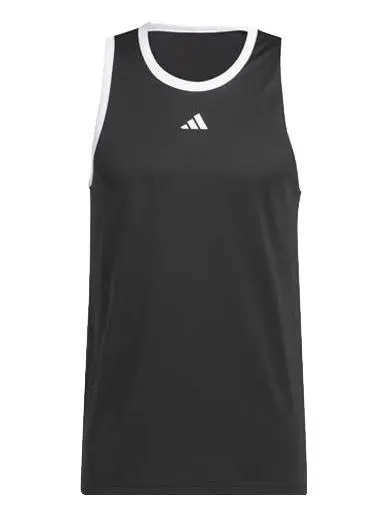 Adidas Legends Basketball 3-stripes Tank Top - Black/white