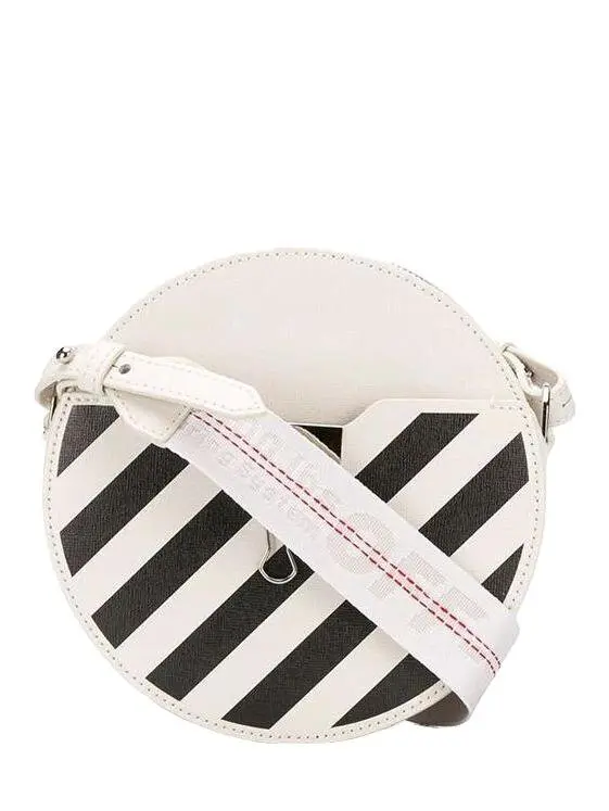 Off-White Diag Round Shoulder Bag - Creamy