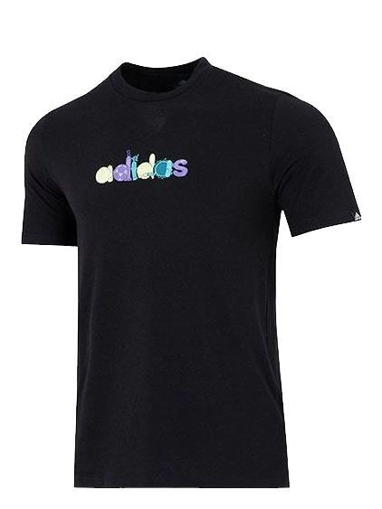 Adidas Sports Training Short Sleeve Black T-shirt - Multi-color