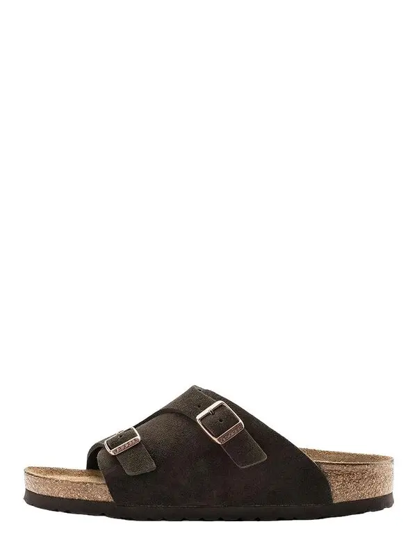 BIRKENSTOCK Zrich Soft Footbed Suede Leather Sandals - Mocha