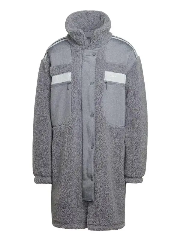 Adidas Elongated Polar Fleece Jacket - Grey