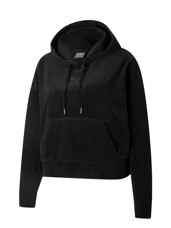 PUMA Her Velour Hoodie - Black