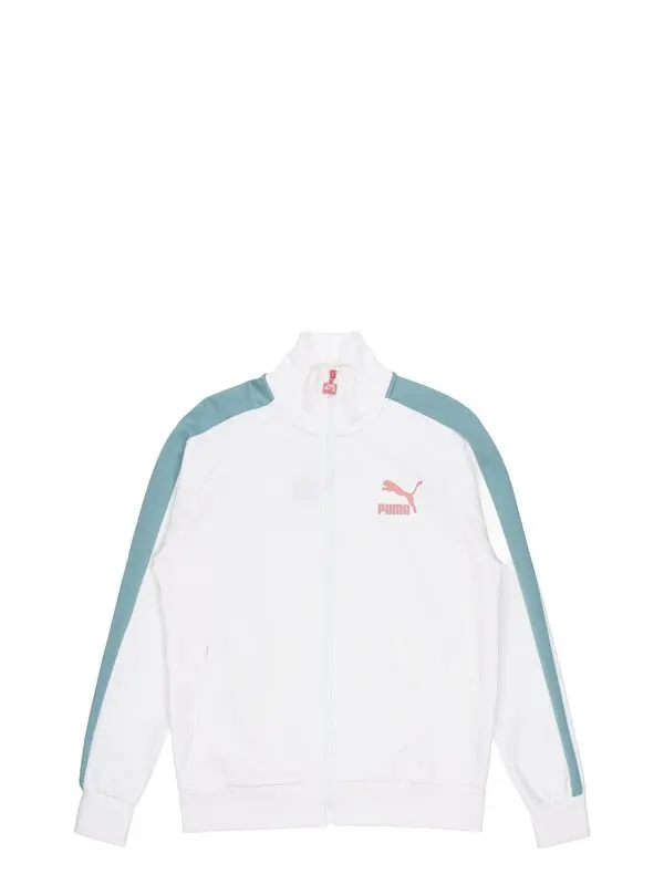 PUMA Colorblock Stand Collar Track Jacket - White