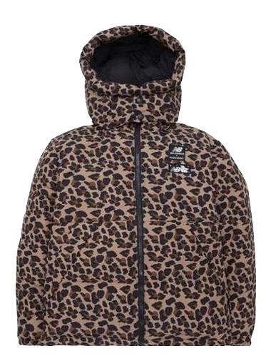 NEW BALANCE X Tyakasha Leopard Print Puffer Jacket - Brown/black