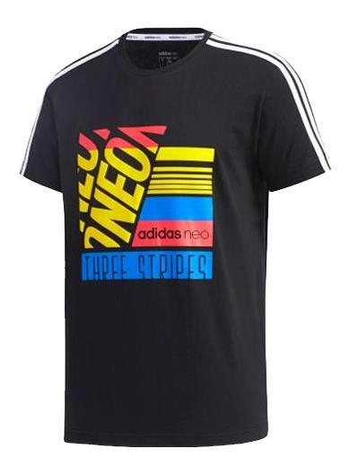 Adidas Neo Brlv Tee Printing Pattern Short Sleeve - Black