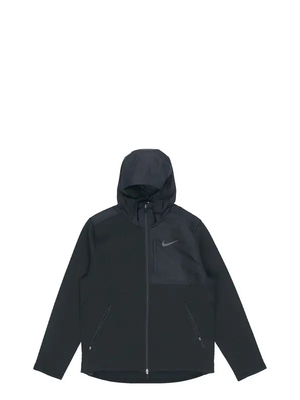 Nike Therma Long Zipper Training Jacket - Black