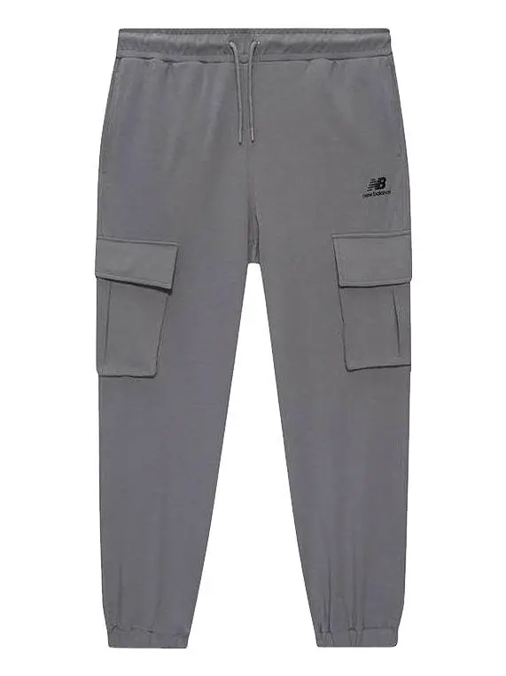 NEW BALANCE Logo Print Cargo Pants - Grey/black