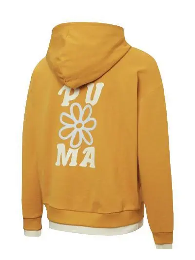 PUMA Layered Graphic Hoodie - Orangeyellow