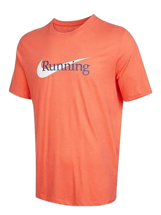 Nike Logo Printing Sports Short Sleeve Orange T-shirt - Default Color