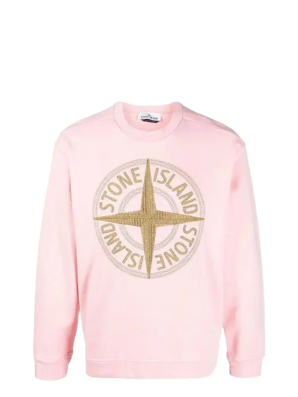 Stone Island Embroidered Logo Sweatshirt - Pink