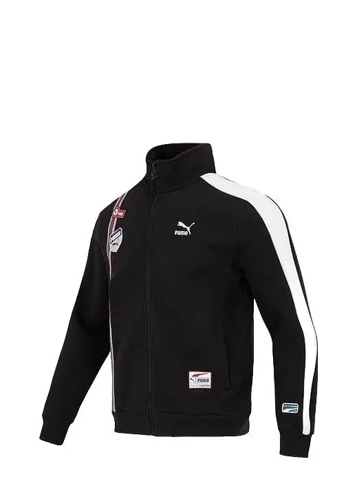 PUMA Team Badge Zipper Track Jacket - Black