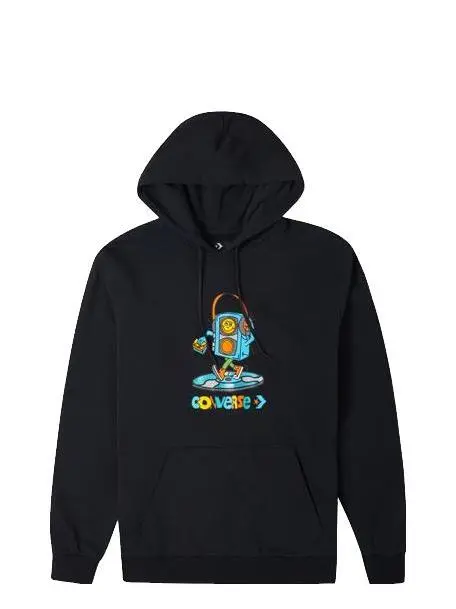 CONVERSE Cartoon Logo Hoodie - Black