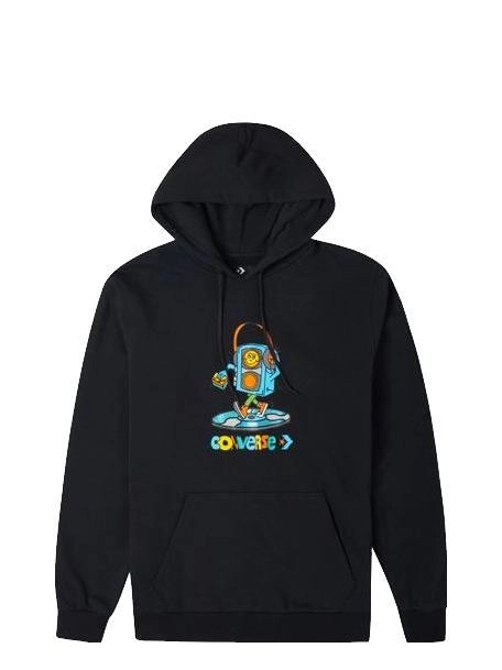 CONVERSE Cartoon Logo Hoodie - Black