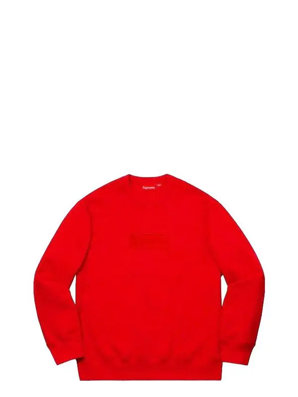 Supreme Cutout Logo Crewneck - Red