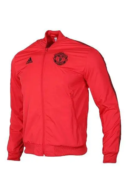 Adidas Manchester United Long Sleeve Zipper Jacket - Red