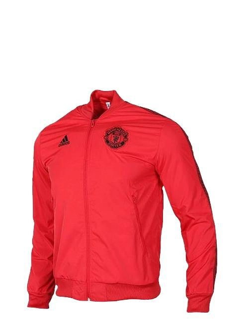Adidas Manchester United Long Sleeve Zipper Jacket - Red