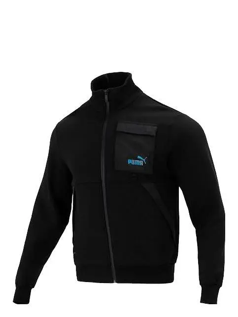 PUMA Casual Loose Long Sleeve Jacket With Pocket Detail - Black