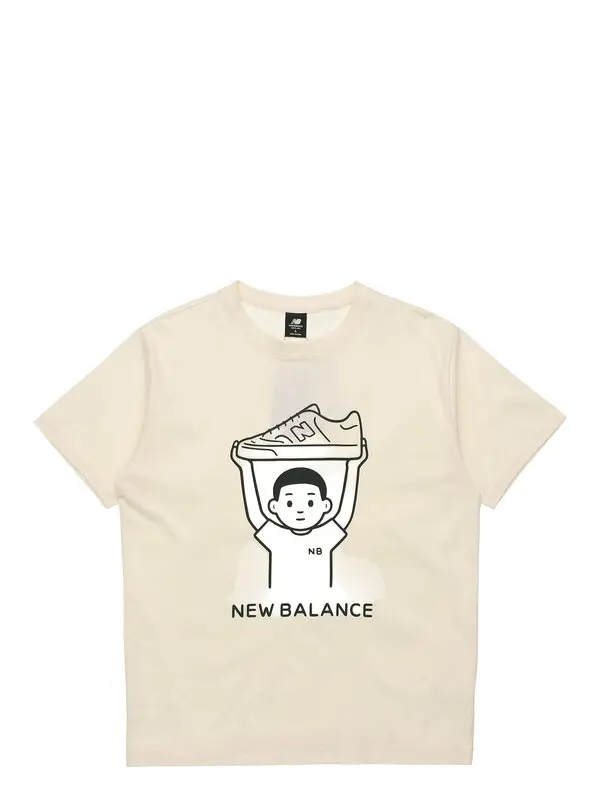 NEW BALANCE X Noritake Co-branded Fun Pattern Short Sleeve Tee - Ivory