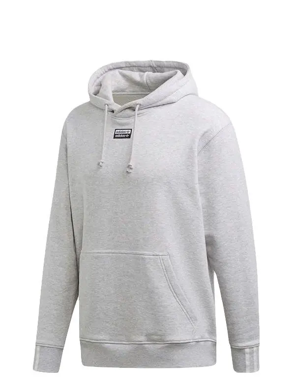 Adidas Originals Solid Color Hooded Pullover - Grey