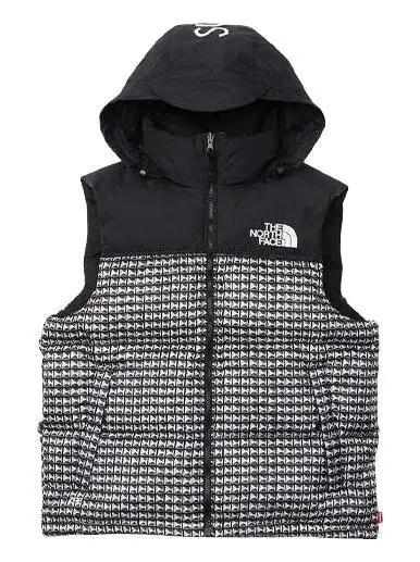 Supreme X The North Face Studded Nuptse Vest - Black/white