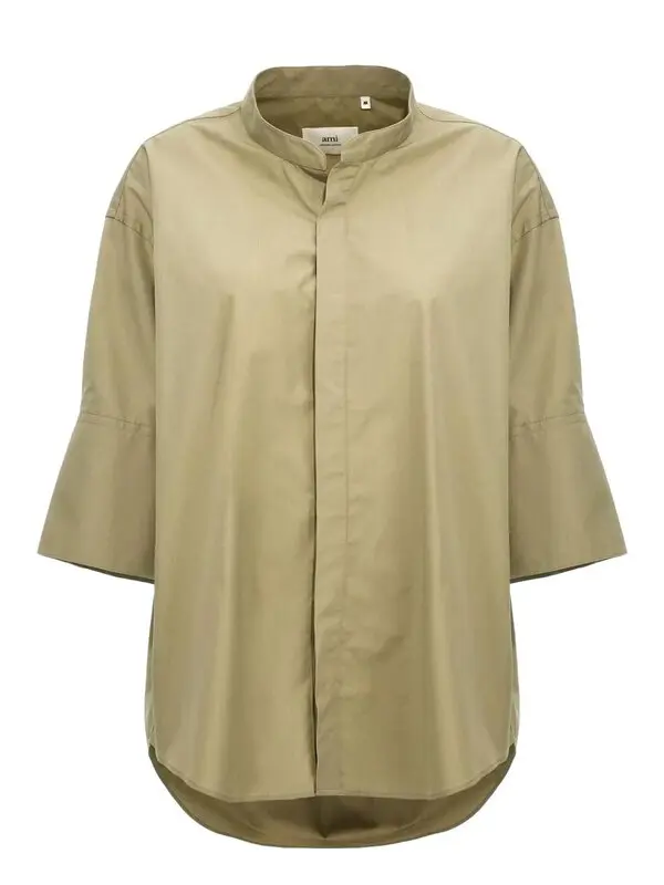 AMI Paris Three-quarter Sleeve Shirt - Green