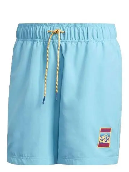 Adidas Originals Printed Ventilated Sports Shorts - Light Blue