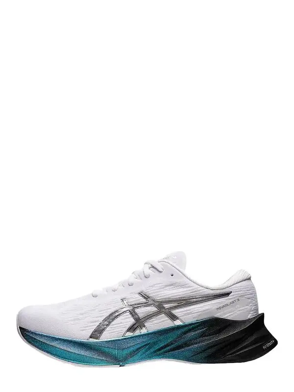 Asics Novablast 3 Platinum Athletic Sneakers - White/silver