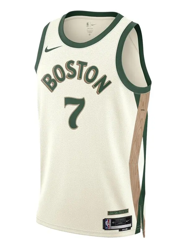 Nike Dri-fit Nba Swingman Jersey 2023/24 City Edition Boston Celtics Jaylen Brown - Beige/green
