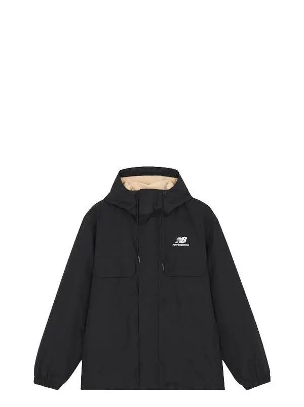 NEW BALANCE Logo Hooded Jacket - Black