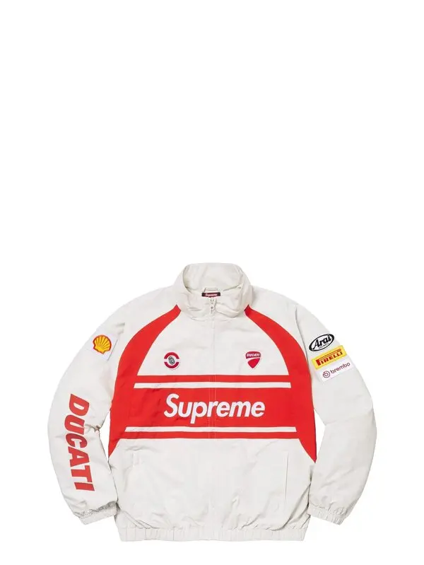 Supreme X Ducati Track Jacket - White/red