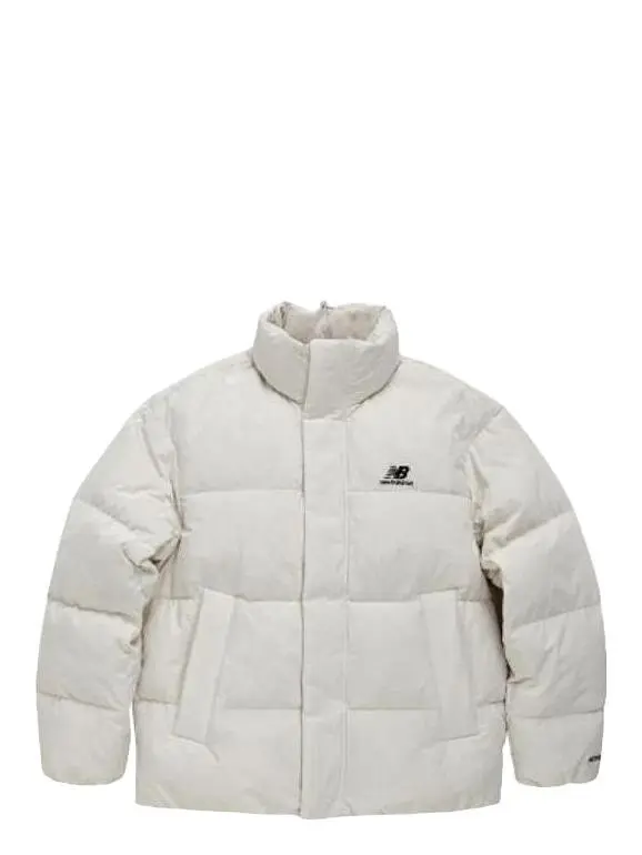 NEW BALANCE Quilted Down Coat - White/black